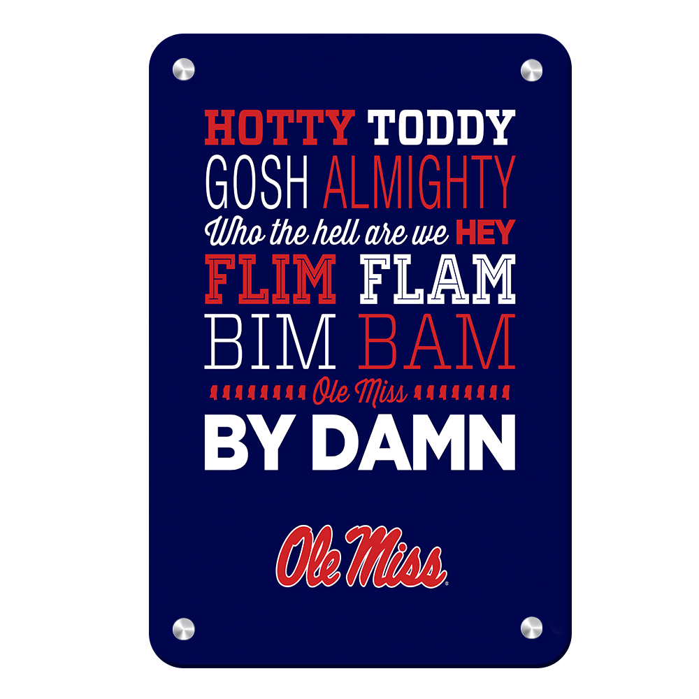 Ole Miss Rebels-Hotty Toddy Gosh Almighty-College Wall Art - Rebel Wall Art